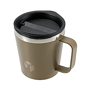 Captain Stag UE-3569 Noodle In Mug, Double Stainless Steel, Vacuum Insulated, Heat and Cold Retention, 15.2 fl oz (450 ml), Khaki