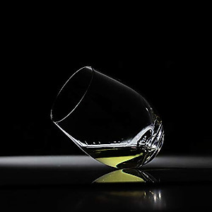 LUXU Stemless Wine Glasses(Set of 4)-20 oz,Crystal Wine Cups for Red or White Wine,Large Water Juice Glasses,No Stem Glass Beverage Cups,Clear Drinking Tumblers for Any Occasion