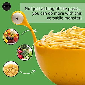 OTOTO Spaghetti Monster - Kitchen Strainer for Draining Pasta, Vegetable, Fruit - Colander Dimensions 12.2x 8.27x 7.48 in - BPA free Food Strainers for the Kitchen - Strainer and Colander