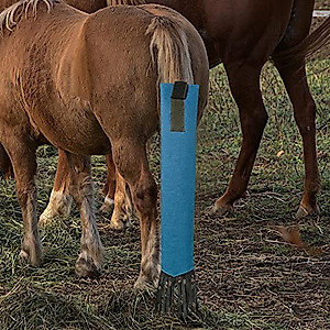 MagiDeal Bag with Fringe Non Slip Tail Wrap Tail Decor for Horse Equestrian Accessories Grooming Supplies, Blue