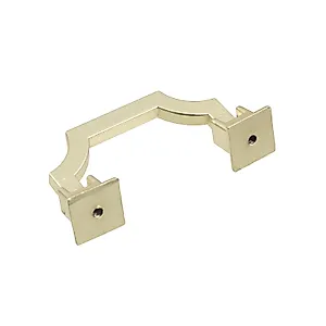 Geesatis 2 Pcs Modern Gold Handles Cabinet Pull Furniture Decorative Handles Double Hole Handles Hardware, with Mounting Screws, Hole Distance 63mm / 2.5 inch