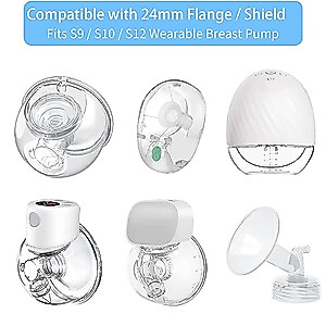 10pc Flange Inserts 13/15/17/19/21 mm,Compatible with S9/S9 Pro /S10/S12 Wearable Breast Pump,Breast Pump Flange Insert,Silicone Flange Insert,Nipple Flange Insert, Pump Flange Insert