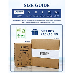 Pioneer Camp Mens Bamboo Viscose T Shirt Ultra Soft White Plain Tshirts for Men Cooling Crew Neck Casual Basic Tee Shirt