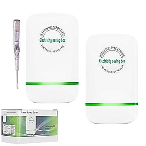 Stop Energy Watt Electric Power Saver - Smart Energy Saver Device Electricity Saving Box - Household Office Market Device Electric Smart US Plug 90V-250V 30KW Power Factor Savers (2 Pack)
