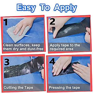 WENSSKKU RV Awning Repair Tape,Repair Tape for Tarp,Outdoor Repair Tape for Canvas,Tent, Boat Covers,Sail Tape,Tear Repair Patch Kit,UVproof Outdoor Repair Tape Heavy Duty,Waterproof,Black