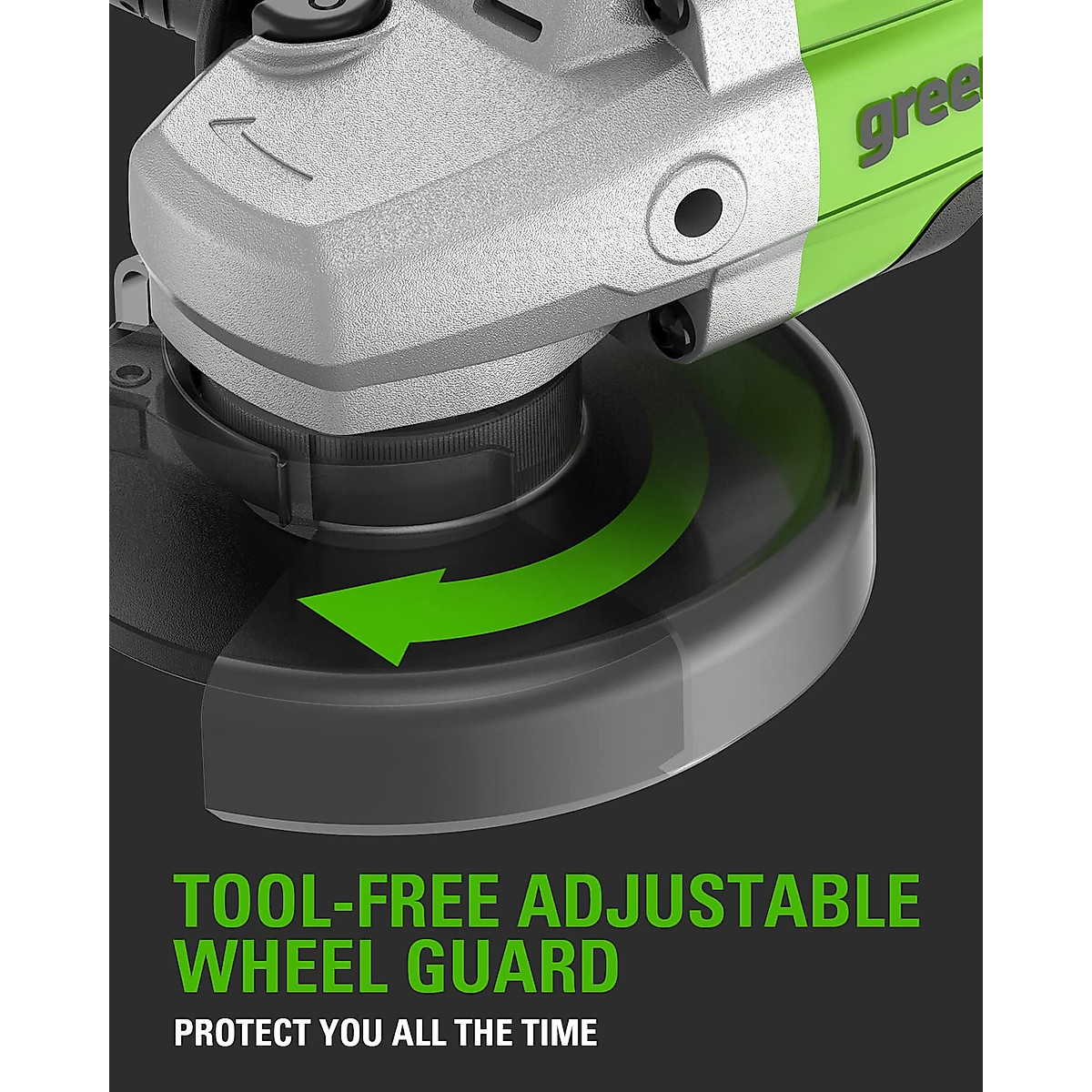 Greenworks 24V Angle Grinder Brushless Cordless, 4-1/2-Inch, with 4AH Battery and 2A Charger