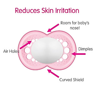 MAM Original Matte Baby Pacifier, Nipple Shape Helps Promote Healthy Oral Development, Sterilizer Case, Boy , 6-16 Months (Pack of 2)