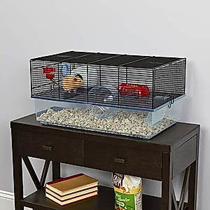 Favola Large Hamster Cage Includes Free Water Bottle, Exercise Wheel, Food Dish & Hamster Hide-Out Measures 23.6L x 14.4W x 11.8H-Inches & Includes 1-Year Manufacturer's Warranty
