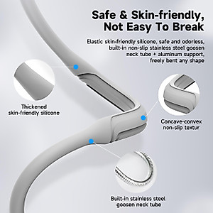 MARTVSEN "Magnetic Neck Selfie Holder Mount with Phone Clip Kit, POV View Video Vlog Selfie Hand Free Necklace Lanyard Body Strap Mount Holder for GoPro Max Hero Insta360 DJI Action iPhone Samsung