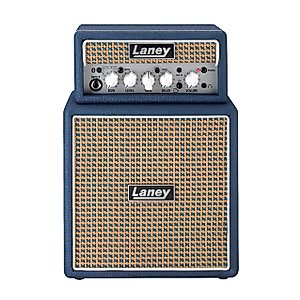 Laney MINISTACK-B-Lion Bluetooth Battery Powered Guitar Amp with Smartphone Interface, Blue (MINISTAK