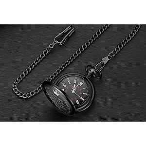 LYMFHCH Personalized Pocket Watch with Chain, Engraved “to My Son” “I Love You” Used for Birthday Christmas Graduation Gifts Pocket Watches