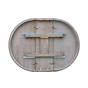 International Concepts 36" Round Top Pedestal Table with 12" Leaf-28.9" H-Dining Height, Washed Gray Taupe