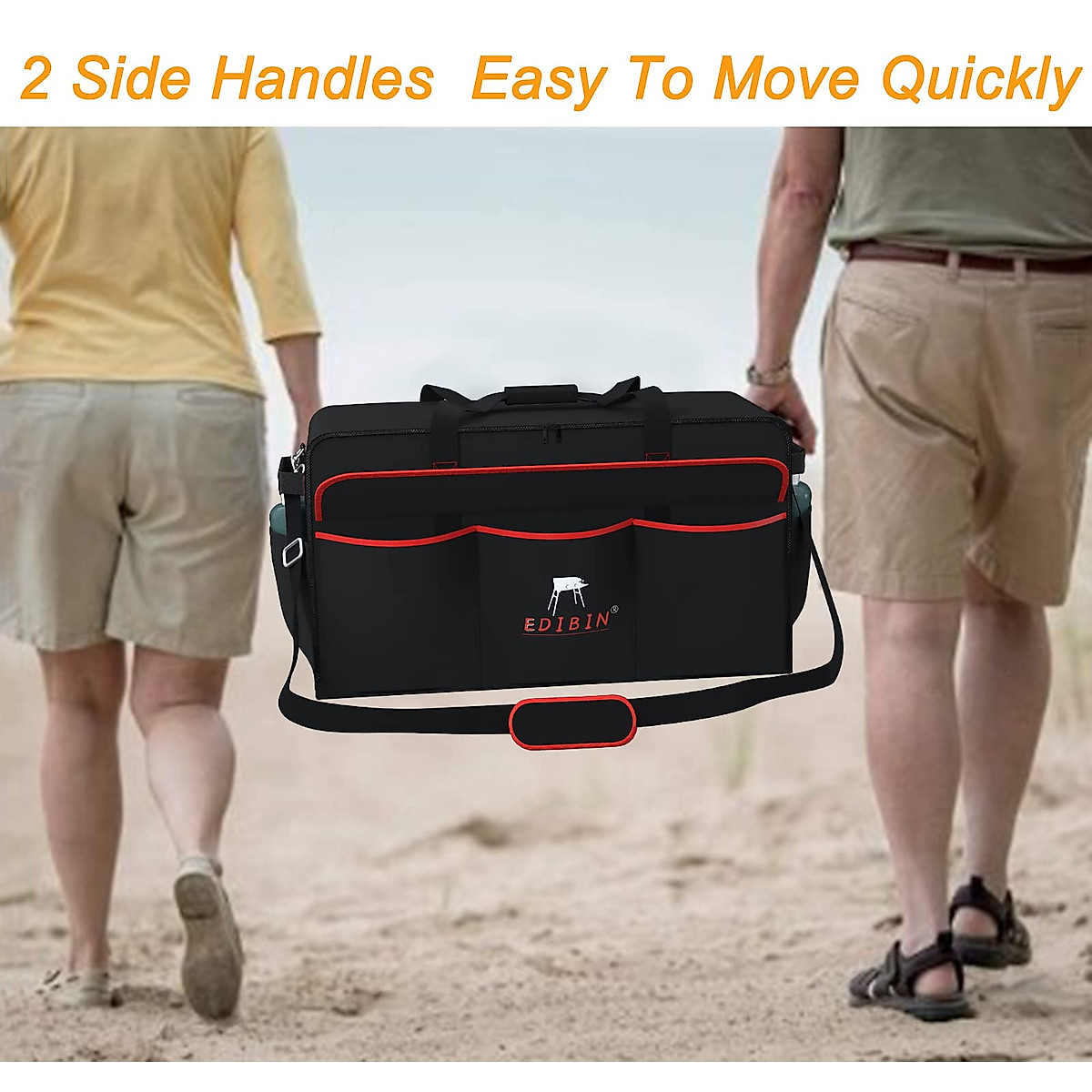 EDIBIN 22 Inch Griddle Carry Bag Fits for Blackstone 1813 22 inch Tabletop Griddle with Hood Lid,Exclusively Fits for Blackstone Tabletop Griddle 22 inch with hood Carry Bag,600D Polyester Heavy Duty