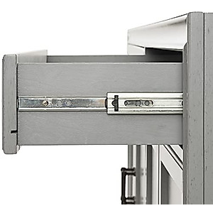 Crosley Furniture Tara 3-Piece Entertainment Set with Sideboard and 2 Storage Cabinets, Distressed Gray