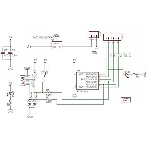Aihjcnele Attiny85 Digispark Kickstarter USB Module Development Board Compatible IDE for Arduino General Micro USB MCU Development Module Compatible with UNO R3 PWM I2C SPI ADC I/O with Cable Wire