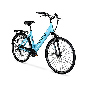 Hyper E-Ride Electric Bike, 36 Volt Battery, 700C Wheels, Blue