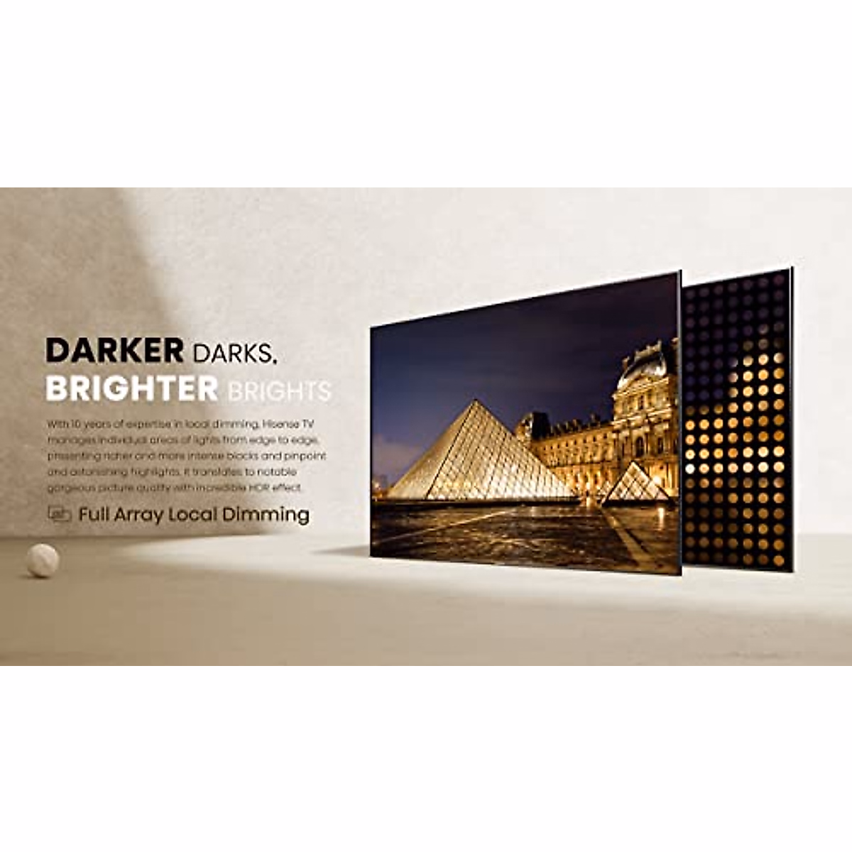 Hisense ULED 4K Premium 65U6H Quantum Dot QLED Series 65-Inch Smart Google TV, Dolby Vision Atmos, Voice Remote, Compatible with Alexa (2022 Model) Black