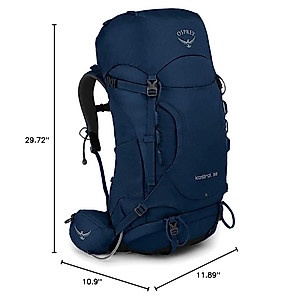 Osprey Kestrel 38 Men's Backpacking Backpack, Loch Blue, Medium/Large