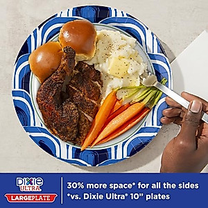 Dixie Ultra Large Plates, Disposable Plates for Heavy Messy Meals, 12 Count (Pack of 1)