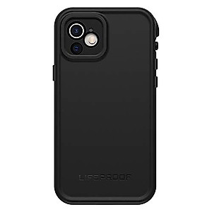 LifeProof Fre Case for iPhone 12, Waterproof (IP68), Shockproof, Dirtproof, Drop Proof to 2 Meters, Sleek and Slim Protective Case with Built in Screen Protector, Black