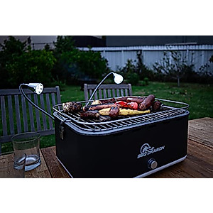 BBQ Dragon Double Extreme Grill Light - Super Bright Dual LED BBQ Lights for Grill - 360° Flexible Stainless Steel Gooseneck - Great BBQ Grill Accessories - Weather Resistant, Batteries Included
