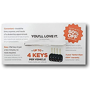 Simple Key Programmer Bundle with Key(s) & Cable - Designed for Ford, Lincoln, Mercury, Mazda Vehicles: Program Key Yourself (1 Key, 4 Button Key: Trunk Release, Lock, Unlock, Panic)