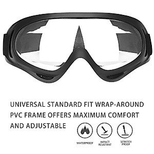 GUSTYLE 2 Pack Children's Safety Glasses with Wind Resistance and UV400 Protection Perfect for Foam Blasters Gun