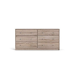 Tvilum 6 Drawer Double Dresser, Truffle Gray