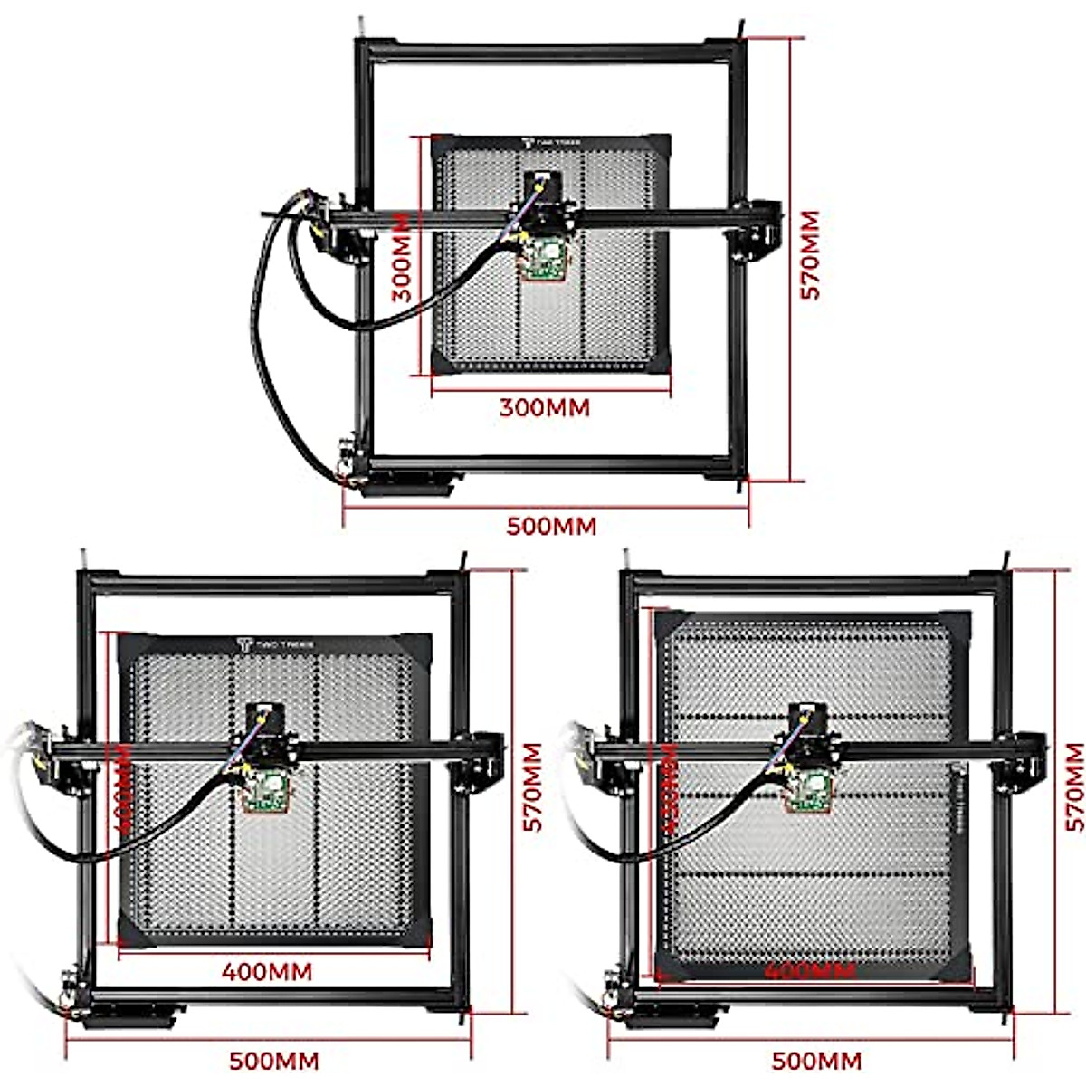 400 * 400mm Honeycomb Laser Bed Honeycomb Working Table Laser Honeycomb for CO2 or Laser Engraver Cutting Machine with Aluminum Plate and Engraving Materials