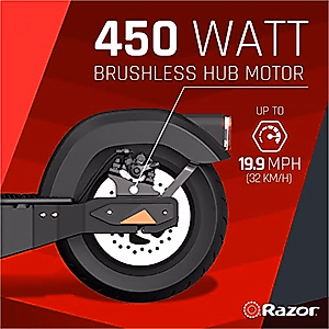 Razor C45 Electric Scooter – Up to 19.9 MPH with Cruise Control, Up to 23 Miles of Range, Foldable and Portable, Bluetooth Wireless Tech Enabled to Connect to Razor E Rides App [Amazon Exclusive]