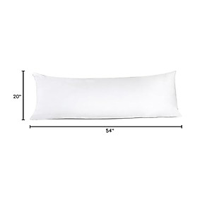 I AM A Huggable Body Pillow (54" x 20") - Hypoallergenic/Firm Support/Full Body Support/100% Cotton/White, (96563)