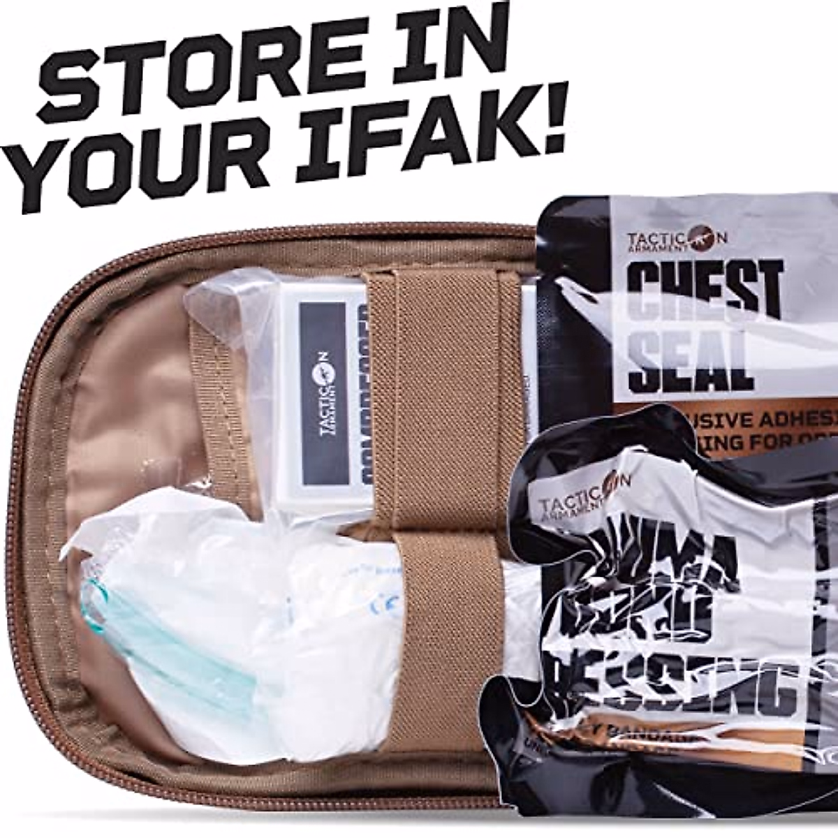 Tacticon Occlusive Vented Chest Seal | Combat Veteran Owned Company | First Aid Kit Trauma Dressing Emergency | IFAK Supplies (2-Pack)