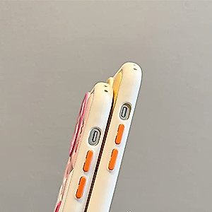 aartvark tees Compatible with iPhone 13 Pro Max Cute Case, TPU Leather Phone Emboss Cartoon case Soft Rubber Shockproof Protective for iPhone 13 Pro Max Case Cover for Women Girls (Yellow Bear)