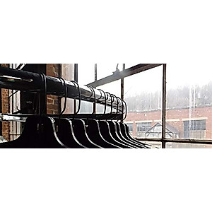 NAHANCO 2507 Plastic Shirt/Dress Hanger with Chrome Swivel Hook, Medium Weight, 17", Black (Pack of 100)