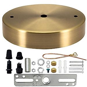 VTYXCTIGJ Light Canopy Kit Gold, 4.7" US UL Vintage Chandelier Ceiling Light Plate for Pendant Light Chandelier Canopy Kit with All Mounting Hardware, Light Fixture Cover Plate for Easy Installation