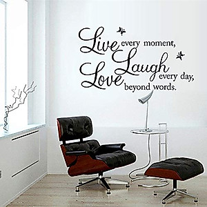 24PCS Butterfly and Motivational Wall Decals - 3D Butterflies Decor Wall Sticker Family Inspirational Wall Stickers Quotes Home Decoration Kids Room Bedroom Decor (D)