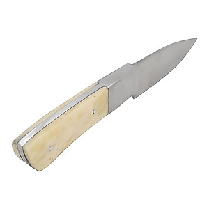 Wild Turkey Handmade Collection Full Tang Fixed Blade Real Bone Handle Skinner Knife wLeather Sheath.. (2035), Wood,Stainless Steel,Blue