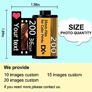 Personalized Custom Photo Picture Camera Film Roll Keychains with Photo Reel Album, Personalized Gifts with MultiPhoto