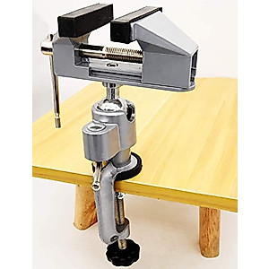 Bench vise table, Jewelry vise, Bench clamps, Swivel bench vise, Table swivel vise, 3 inch Swivel Universal Table Vise Tilts Rotate 360° Universal Work