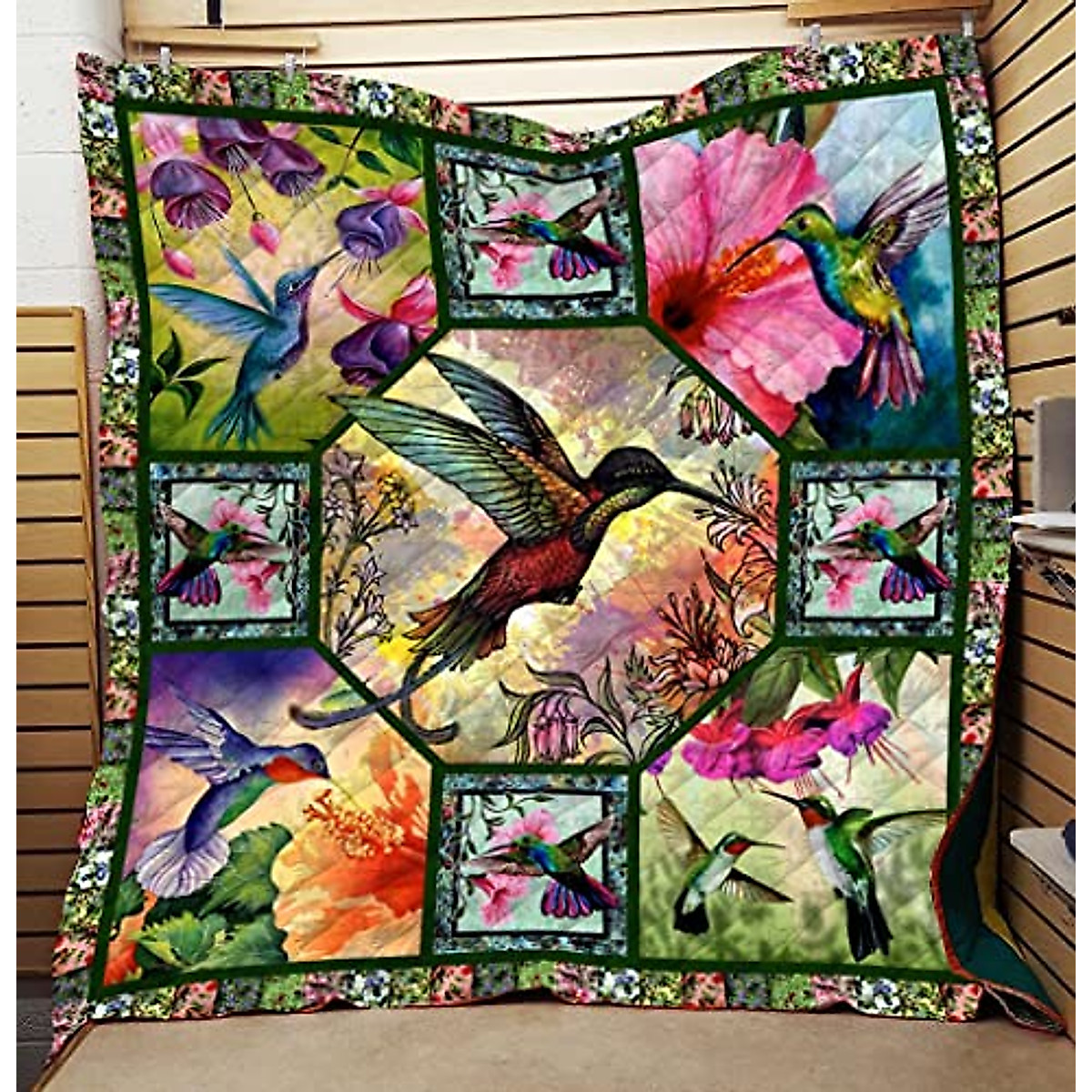 Hummingbird Blanket Ultra Soft Flannel Fleece Bed Blanket Hummingbird  Fluffy Blanket Ocean Throw Blankets for Kids and Adults Cozy Blankets,Design ,Small/Medium/Large/X-Large