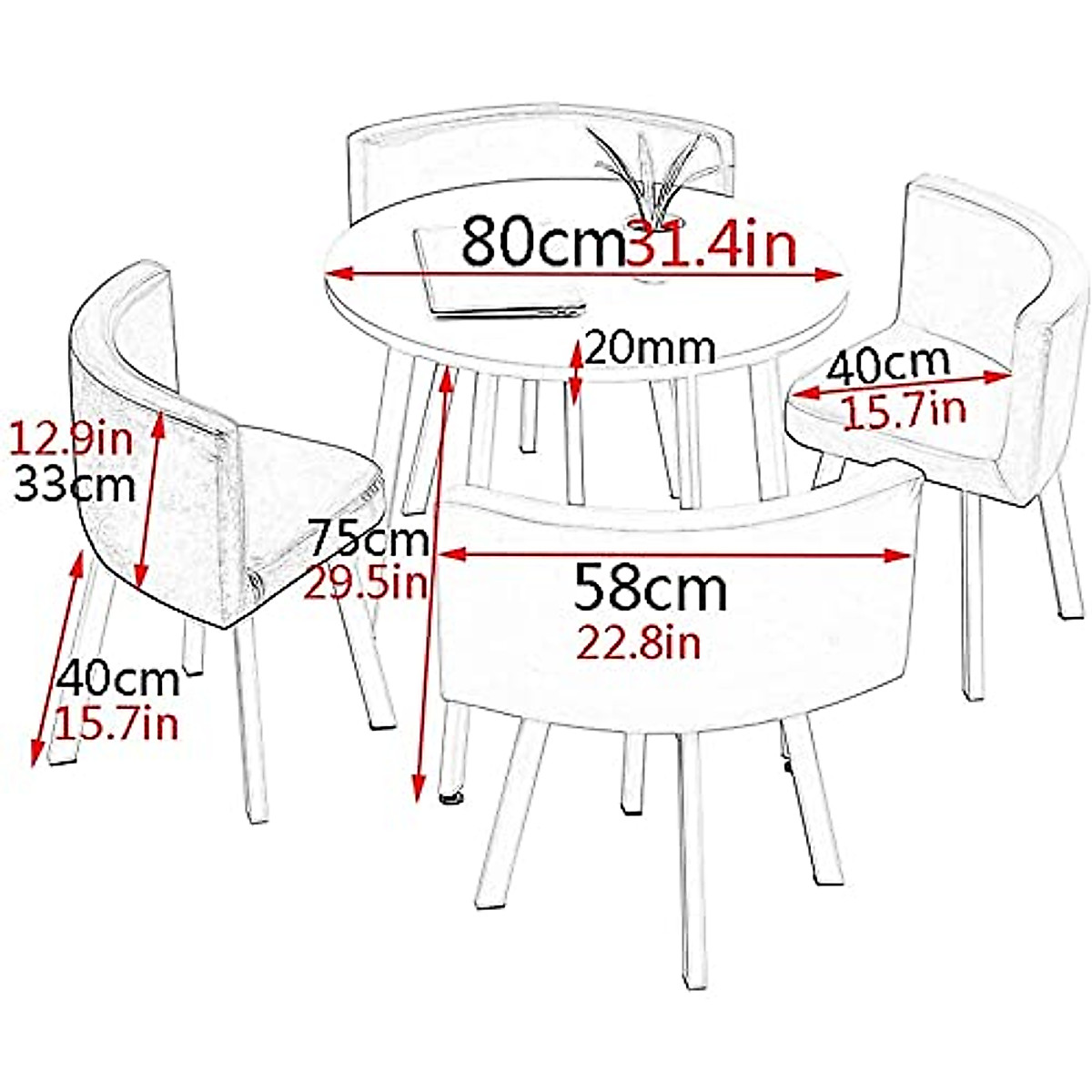 Conference Reception Room Coffee Table with Chair, Nordic Reception Desk and Chair Combination Negotiation Table and Chairs Shop Meeting Table and Chairs Office Round Table Wooden Table ( Color : Pink