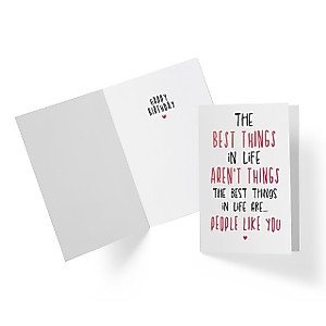 Karto Sweet Birthday Card for Men Women, 5.5 x 8.5 Happy Birthday Card for Him Her, Birthday Card for Dad Mom Husband Wife, Brother Sister Friend Birthday Card - People Like You