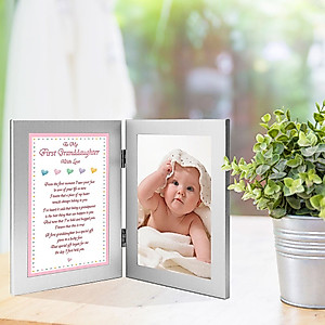 1st Granddaughter Poem Frame from Grandma or Grandpa - Add 4x6 Inch Photo
