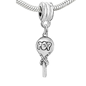 Sexy Sparkles Lollipop Dangle Dangle Charm Bead for Snake Chain Charm Bracelets