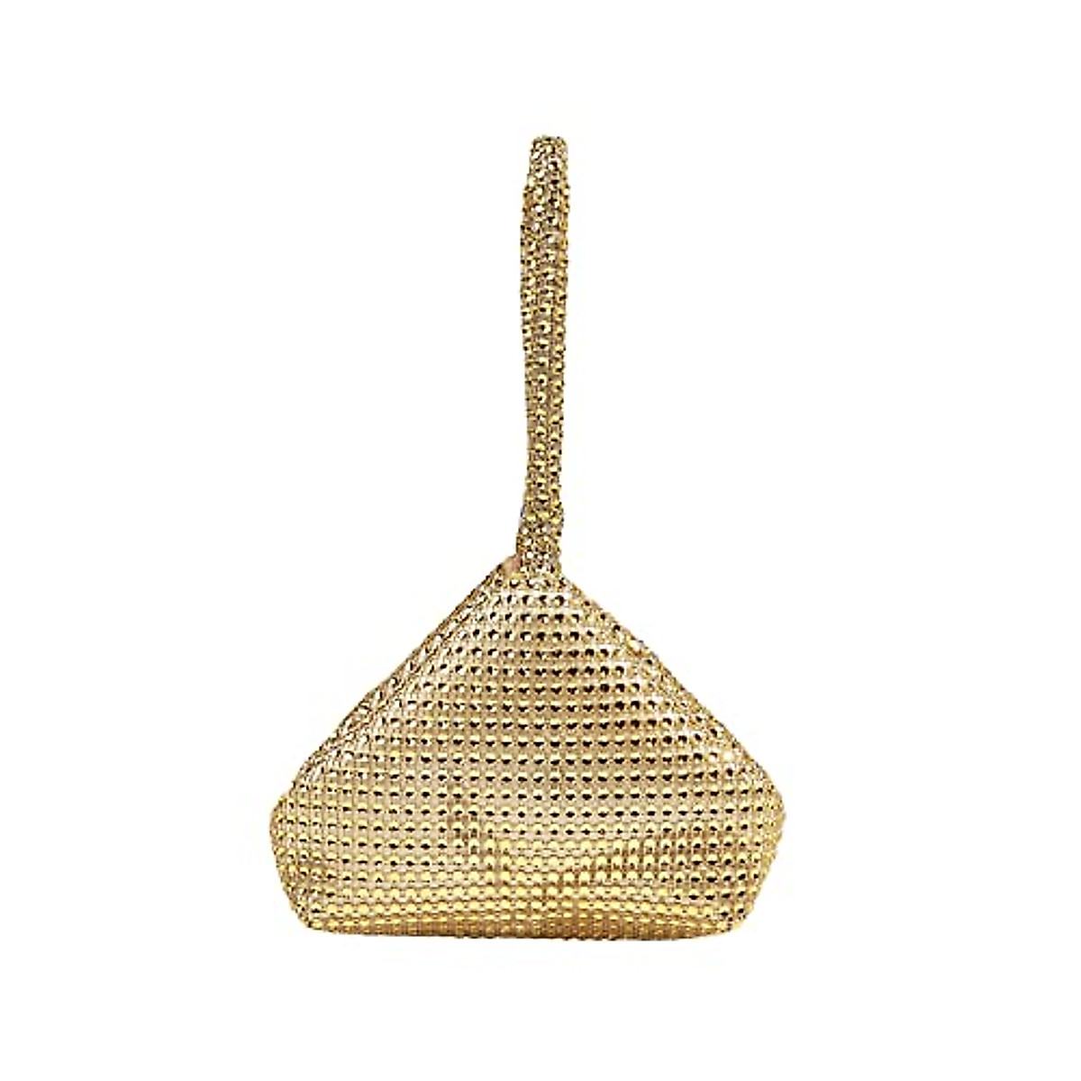 Verdusa Women's Rhinestone Evening Handbag Mini Bag Clutch Purse Gold one-size