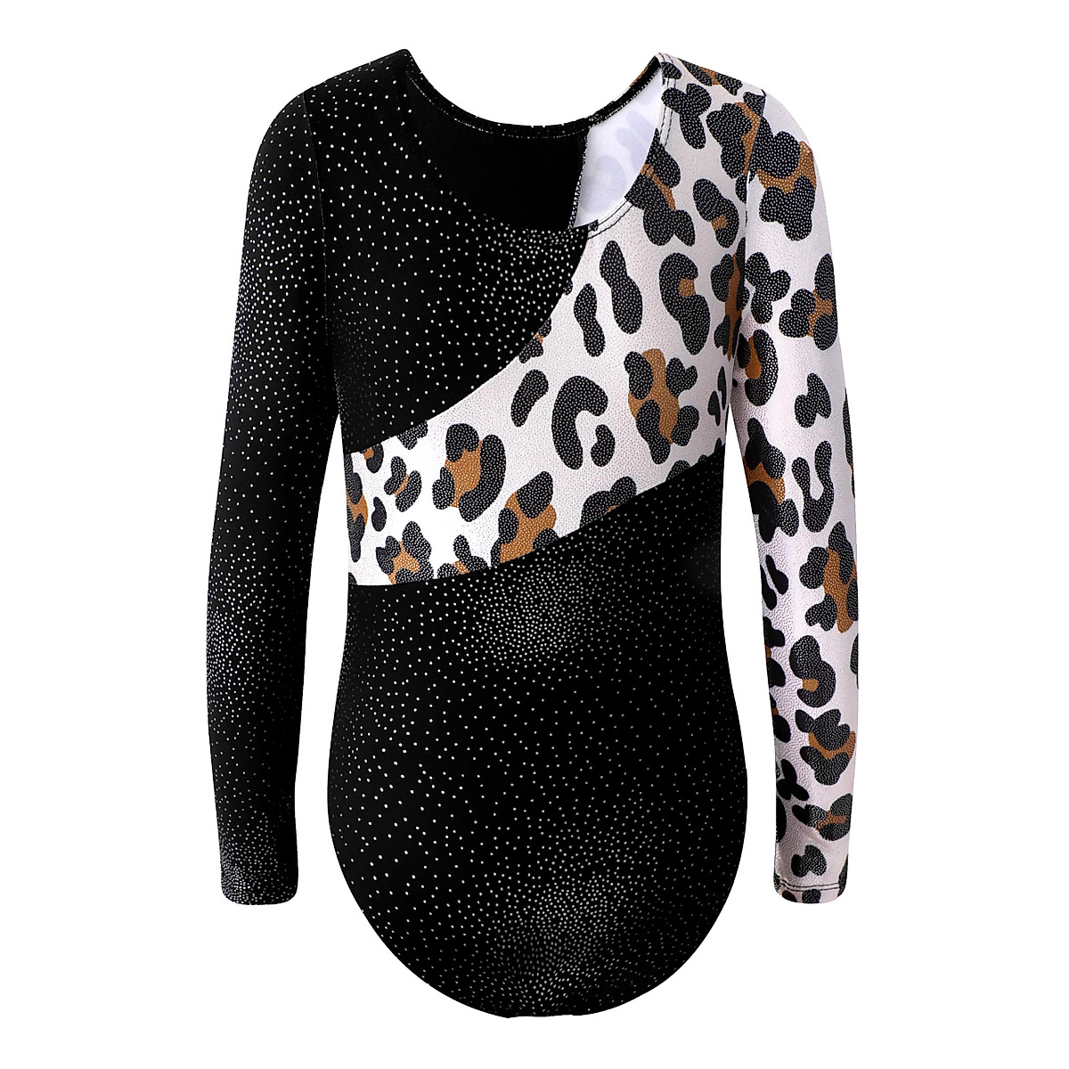 DAXIANG Gymnastics Leotards for Girls, Long Sleeve Leotard for Girls Gymnastics Outfit Black Shorts Dance Unitard Biketards