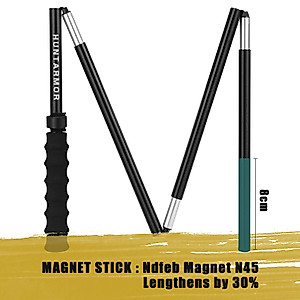 HUNTARMOR Shotgun Shell Hull Retriever Pick Stick: Collapsable Portable Shell Retriever Extends Up to 56ft, Magnetic Shell Retriever Pickup Pole, Shotgun Accessories, Pickup Grabber Tool