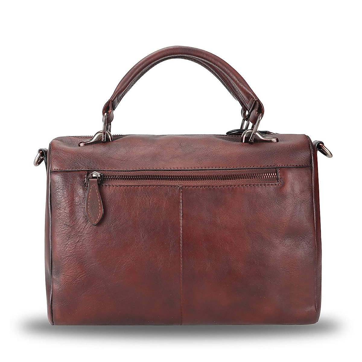 IVTG Genuine Leather Satchel Purse for Women Vintage Handmade Top Handle Bag Crossbody Handbags