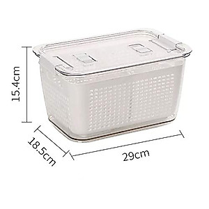 MRT Produce saver storage containers - Fresh Vegetable Fruit Storage Containers - Fridge Food Storage Containers - Keep Vegetables Fresh Easy to Clean(White, 4.5 L)
