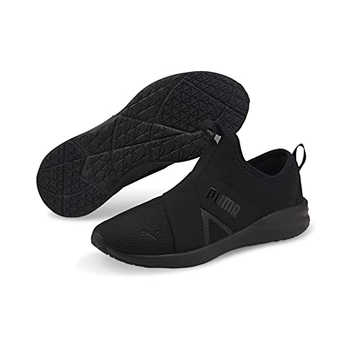 PUMA Womens Better Foam Prowl Slip On Cross Trainer, PUMA Womens Black-PUMA Womens Black, 7